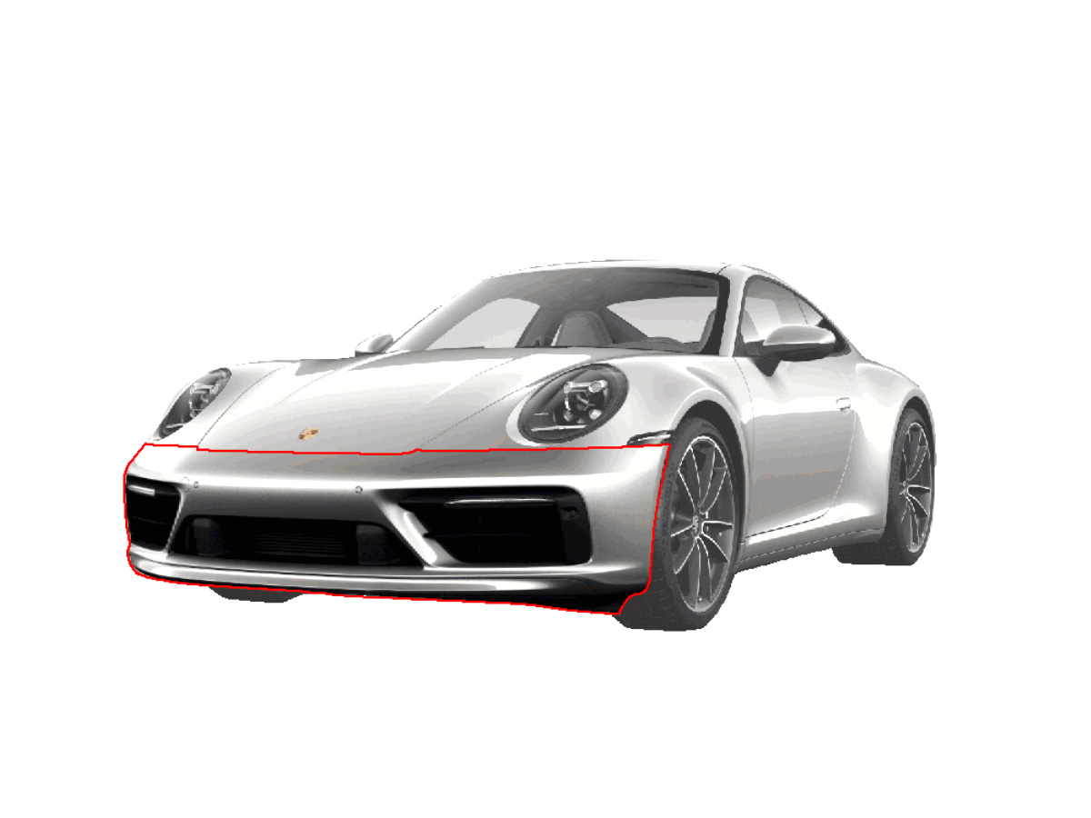 Porsche 992 Carrera SportDesign front bumper and spoiler lip 992044830A ...