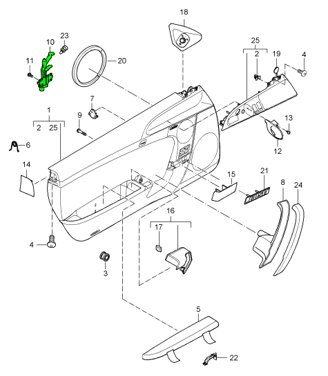 Original Porsche 99755538103 99755538203 Door lock pivot lever for ...