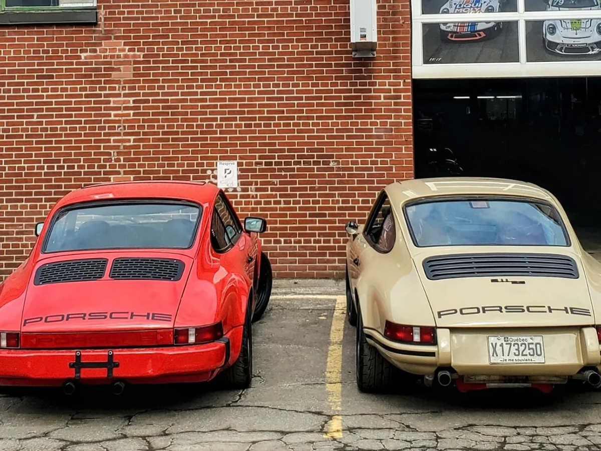 Aluminium bullet mirror, in Satin Black for Porsche 911 1975-1988 Flag ...