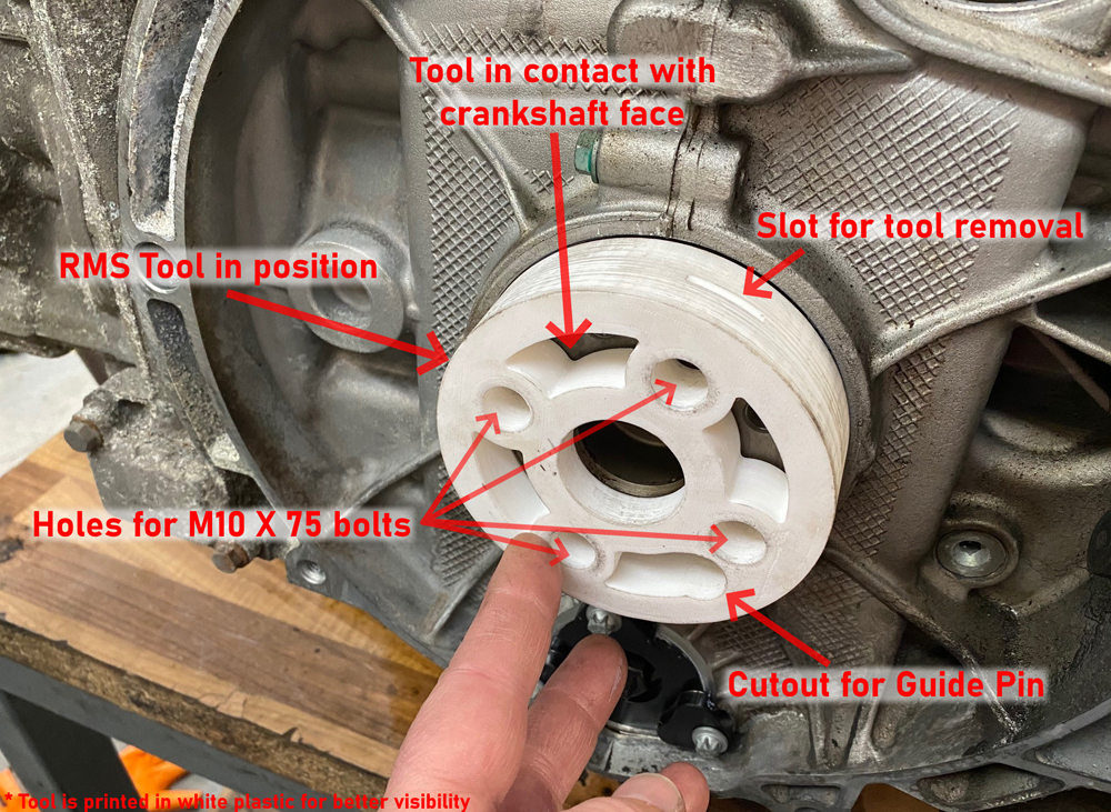 Rear main oil seal fitting tool for Porsche Boxster and 911 M96/M97 ...