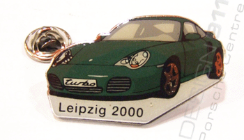 Pin Badge "Porsche 996 Turbo - Leipzig 2000" Green - PIN020 | Design 911