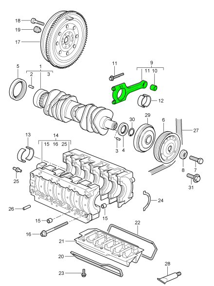 Porsche 997 Connecting Con Rods 99610398502 - 99610301298 | Design 911