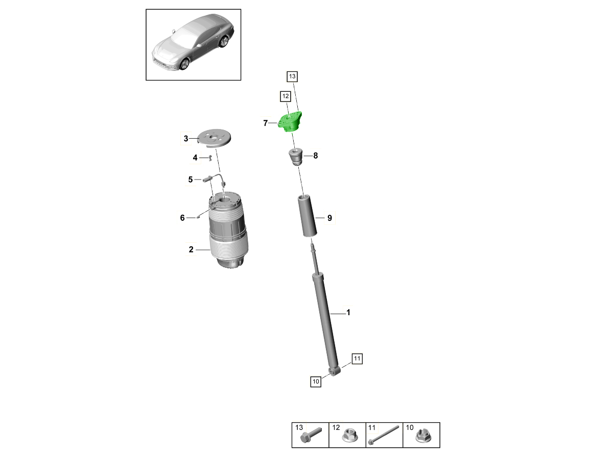 shock absorber mounting - 971513353A | Design 911