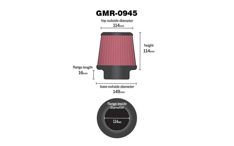 Replacement filter for GruppeM Air Induction Kit for Porsche 996 / 997 ...