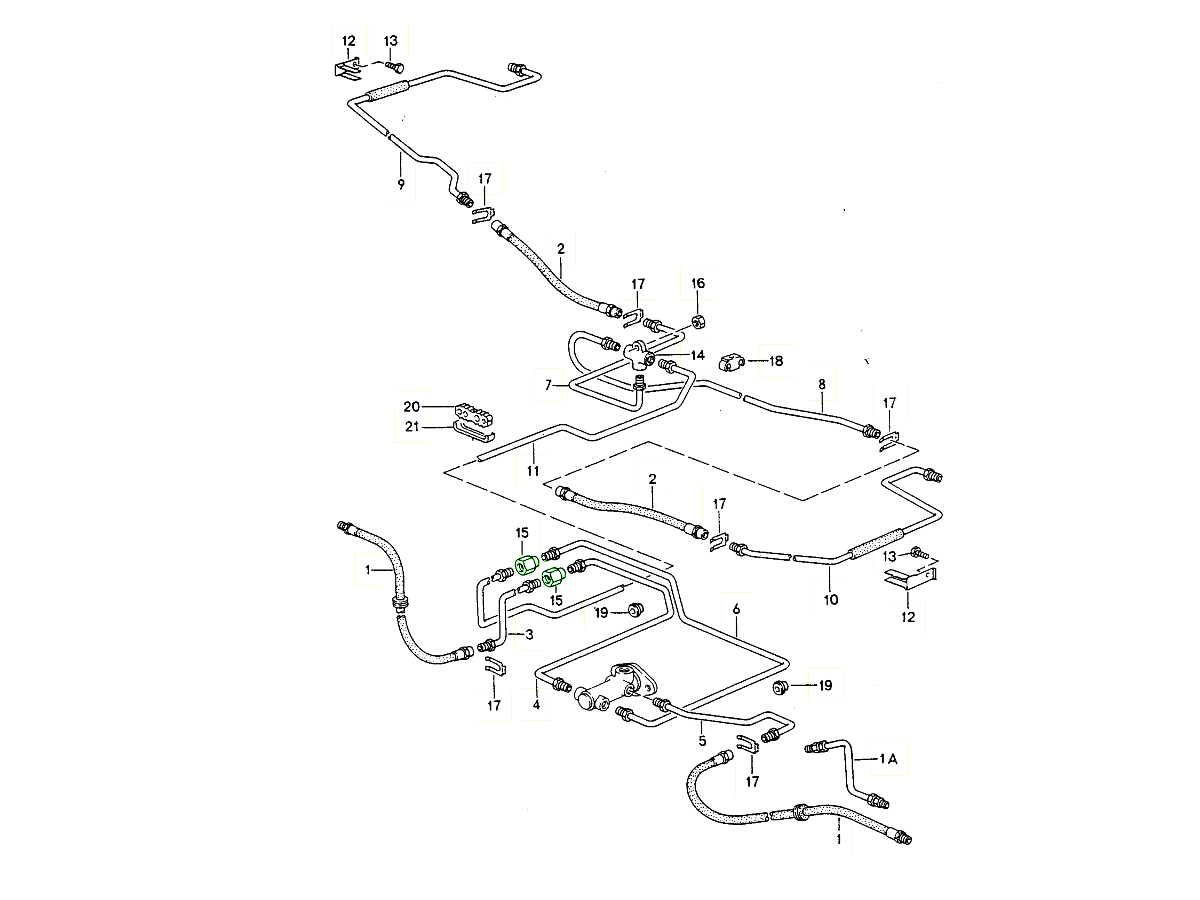 Porsche 964 C2 944.2 Brake line union piece 95135566102 - 95135566102 ...