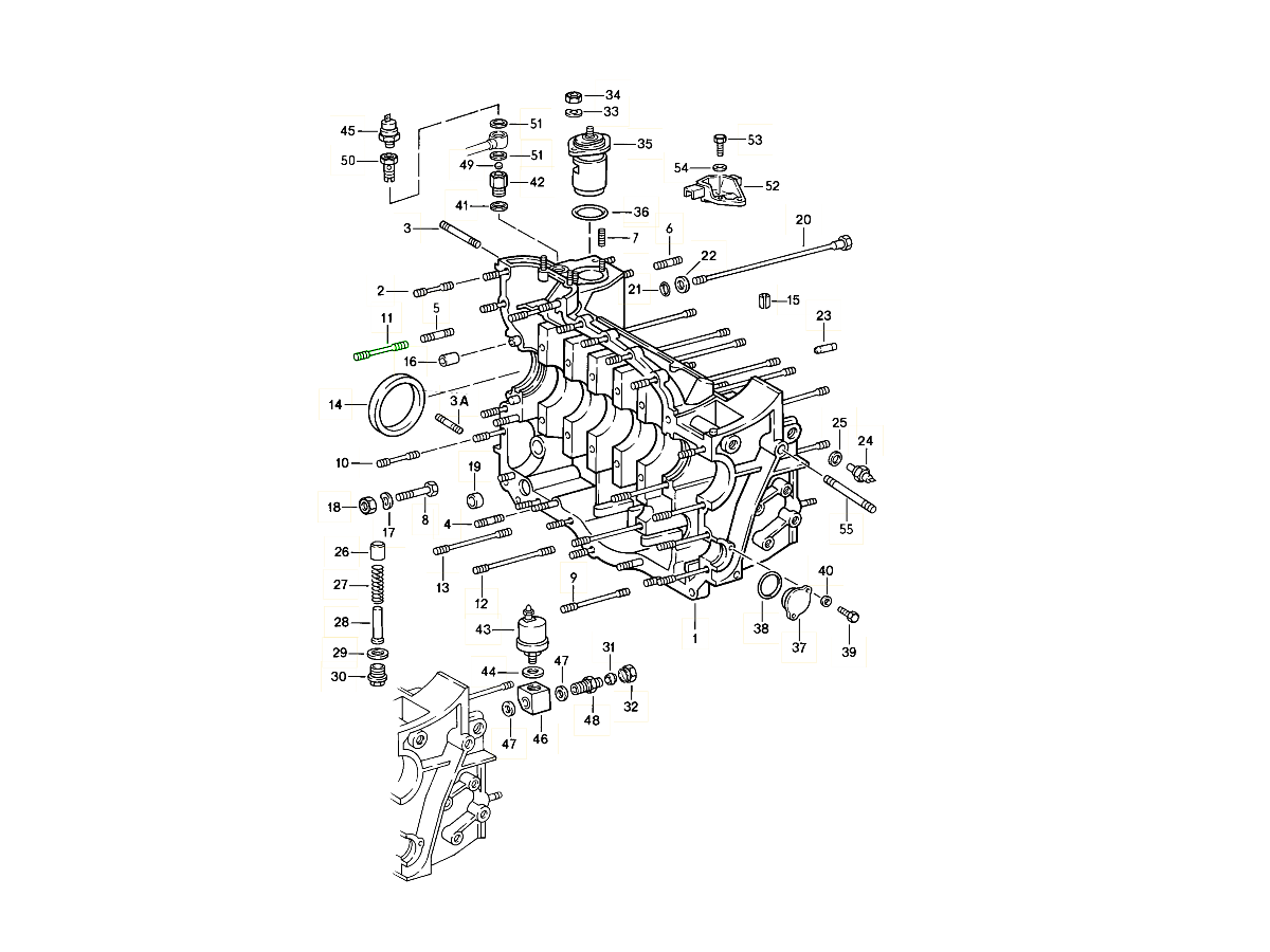 Porsche 991 964 993 996 997 Crankcase stud 90006010201 - 90006010201 ...