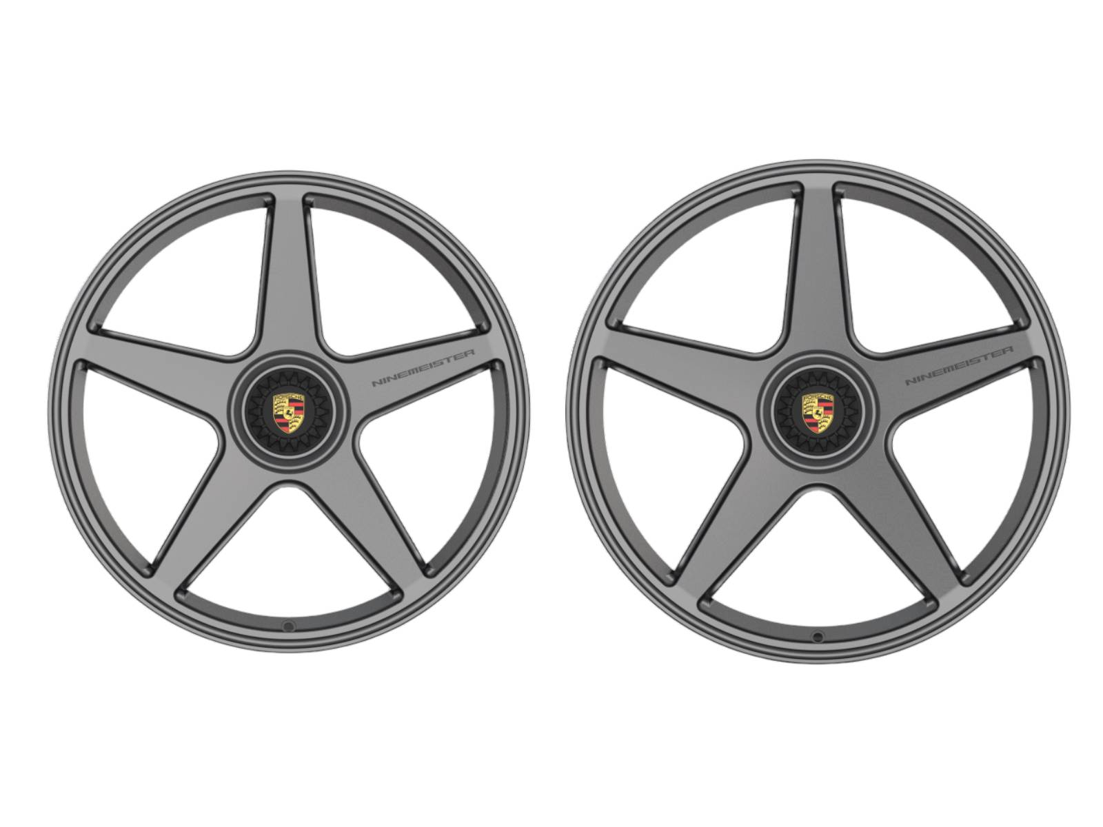 Five spoke lightweight centre lock alloy wheel set from Ninemeister ...