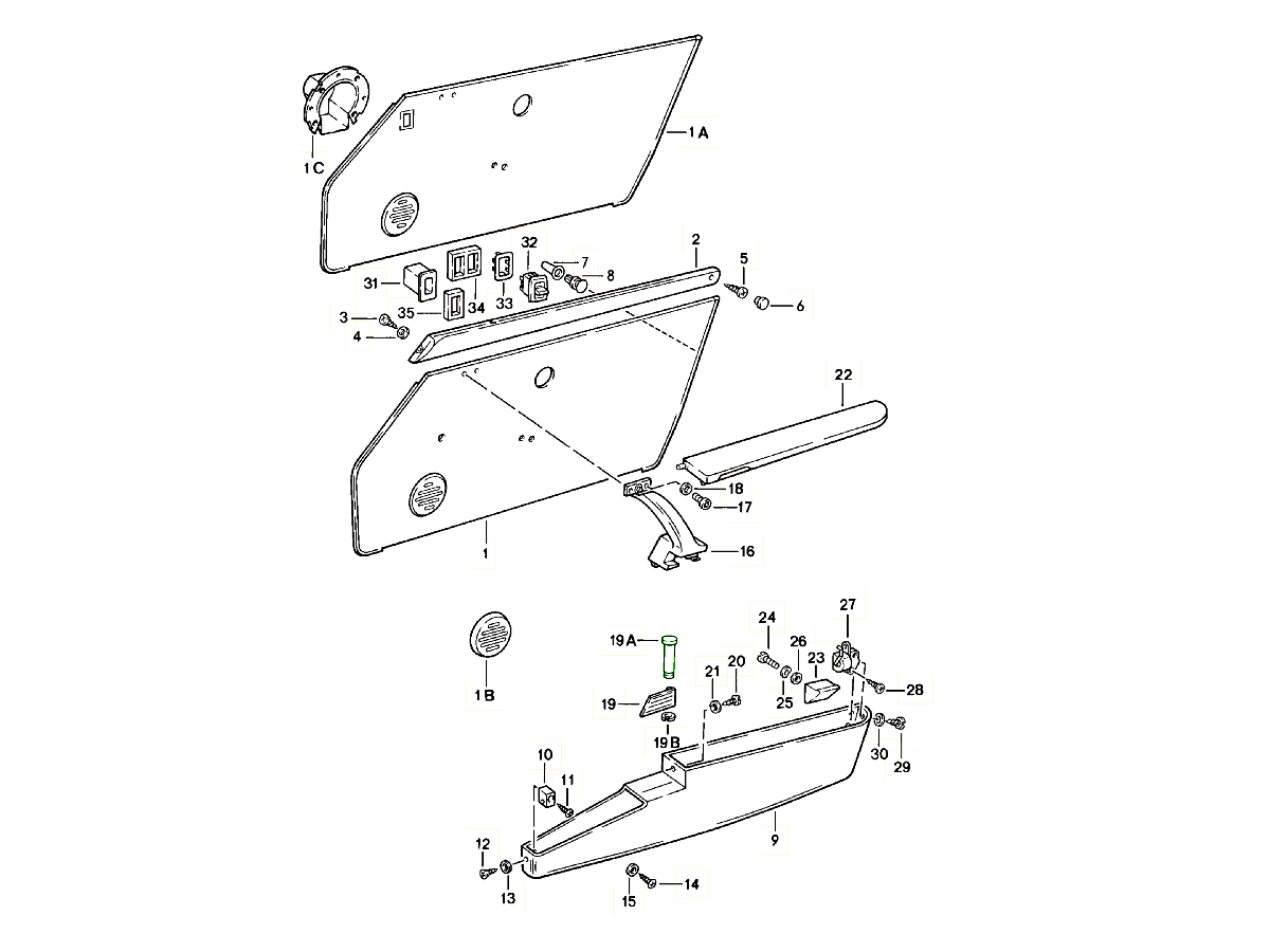 Porsche 911 Door interior handle pivot pin 91155558302 - 91155558302 ...
