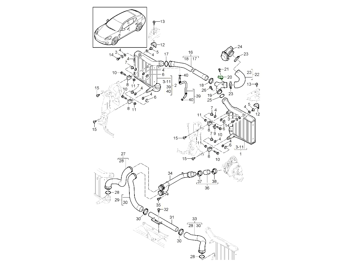 Boost pressure sensor for Porsche 970.2 Panamera 3.0 Diesel 03K906051 ...