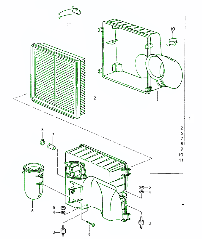 Buy Porsche 964 (911) (1989-1994) 964 (911) C4 1989-93 Airbox ...