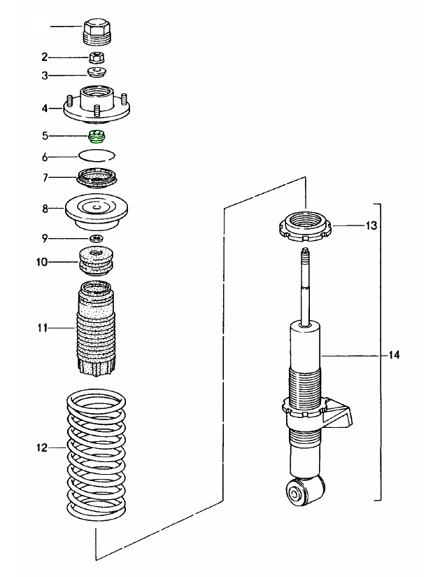 Porsche 993 Shock absorber spacer sleeve 99333346680 - 99333346680 ...
