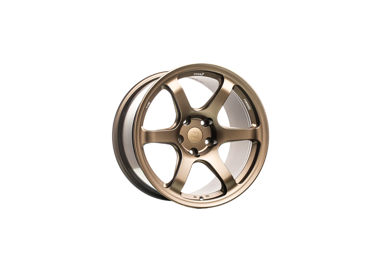 Titan 7 Forged T-D6E 6 Spoke Alloy Wheel Set 20" Techna Bronze. Porsche ...