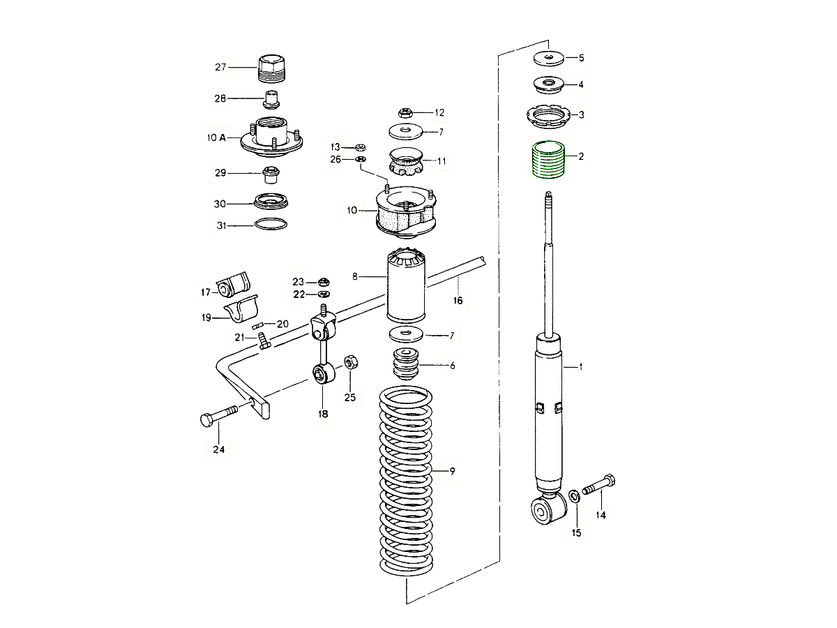 Porsche 964 Shock Absorber Threaded Sleeve 96433351100 - 96433351100 ...
