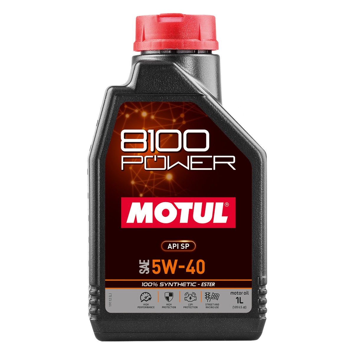 MOTUL 8100 POWER 5W-40 engine oil 1ltr 111808 - 111808 | Design 911