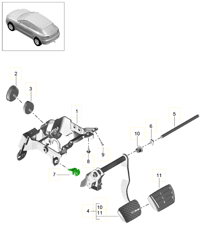 Porsche Macan Brake light sensor 4F0945459B - 4F0945459B | Design 911