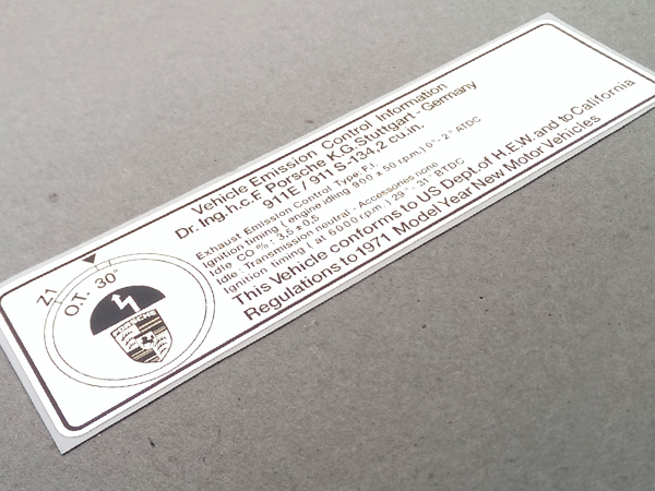 Buy Porsche 911 & 912 (1965-1989) Timing Decals | Design 911