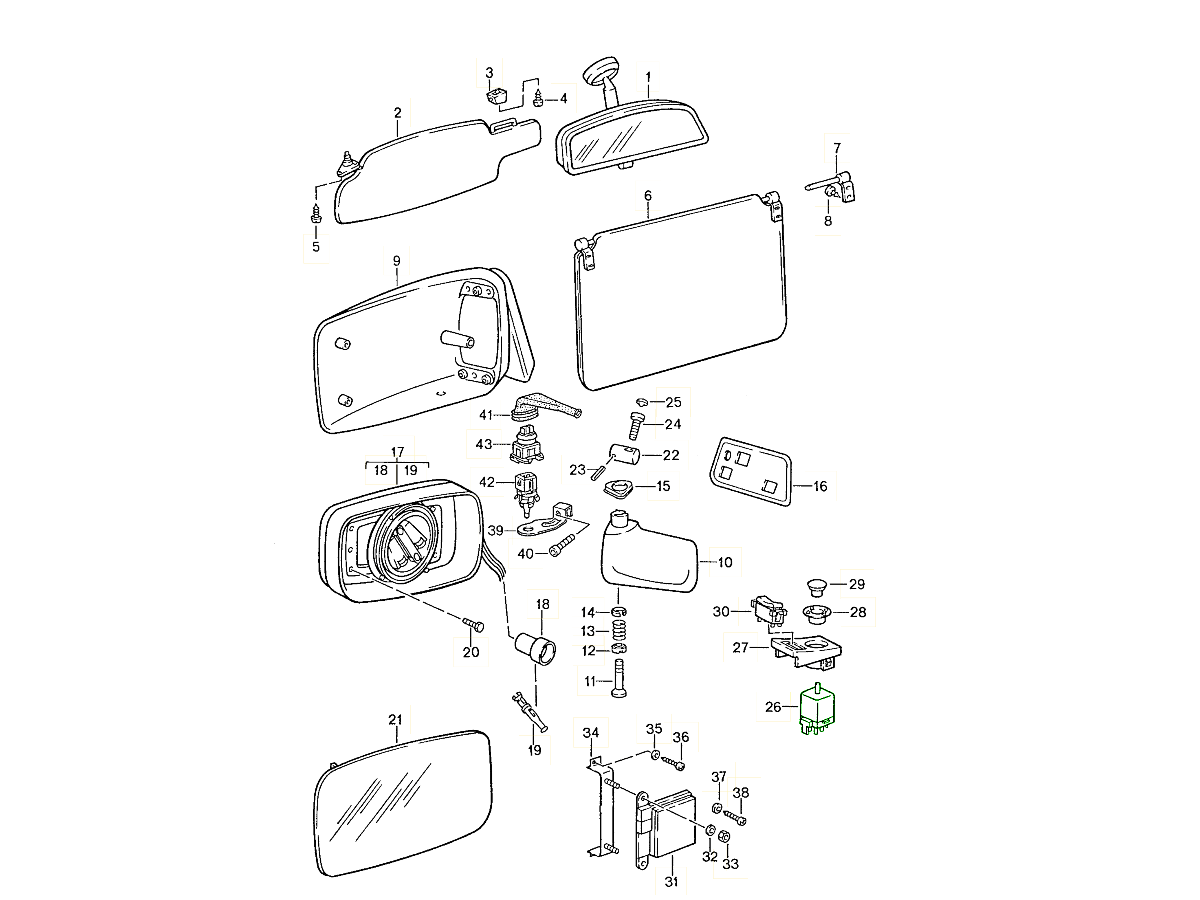 Porsche Mirror Contol Switch Joystick 92861324100 - 92861324100 ...