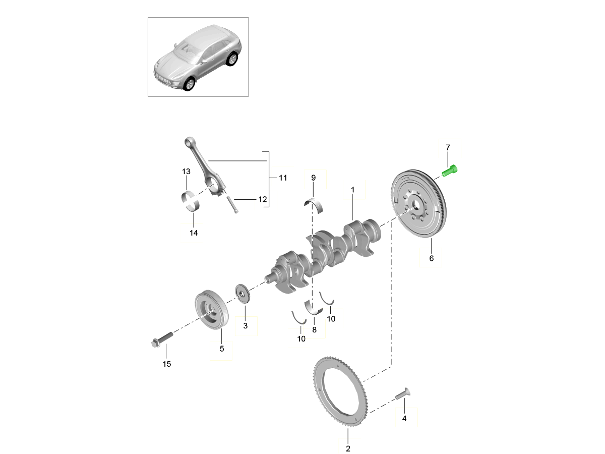 Porsche 95B Macan Clutch flywheel bolt N90665001 - N90665001 | Design 911