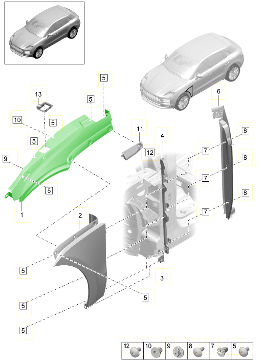 Buy Porsche Macan (95B) MK2 2019-2021 Wings Front & Parts | Design 911