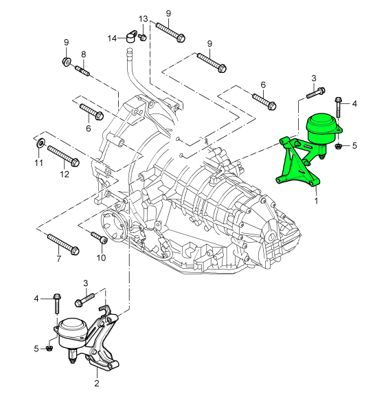 Porsche Boxster Gearbox Mount 98637509404 98637509302 - 98637509304 ...