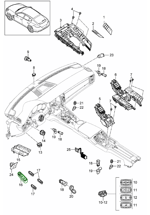 Buy Porsche Cayenne 92A (958) 2010-2017 Window Switch | Design 911