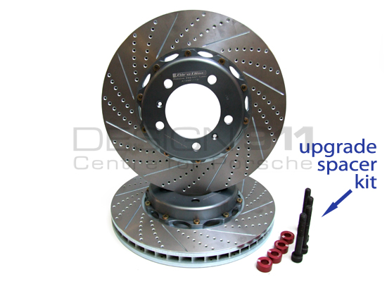 Brake Disc / Rotor Drilled & Slotted 2-pc FRONT 997 Turbo With PCCB ...