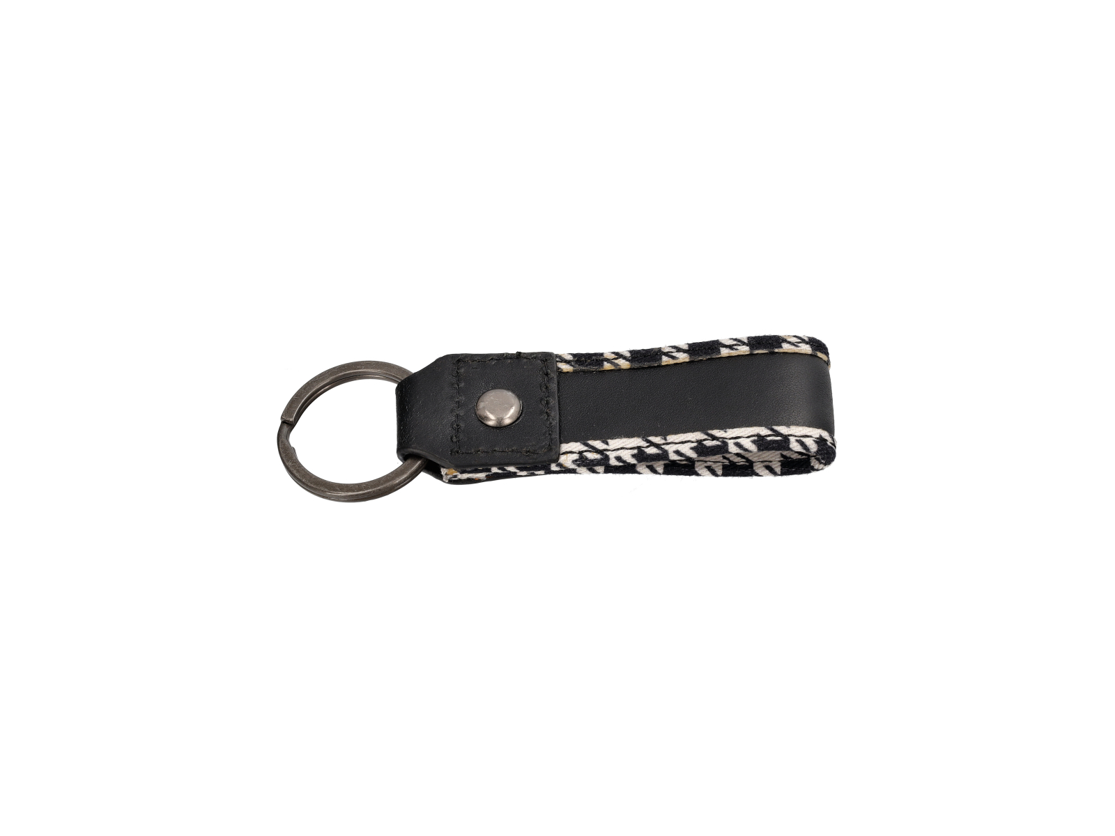 Classic leather keyring with checked frabric SSI. SSI001 - SSI001 ...