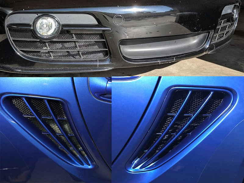Front bumper radiator wire mesh kit Porsche 987.1 Cayman ...
