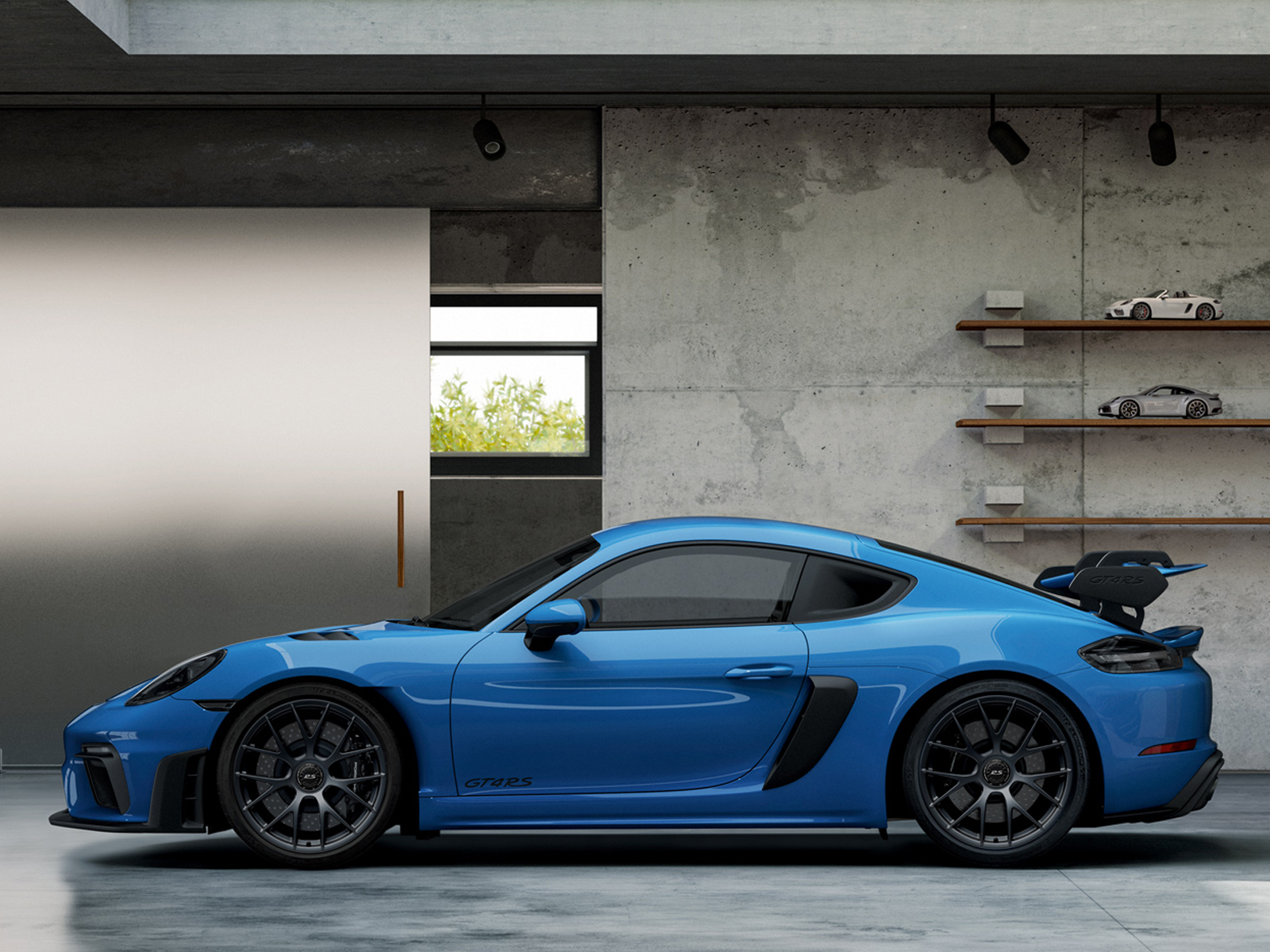 20inch 718 Cayman GT4 RS magnesium forged wheel set, in Indigo Blue ...