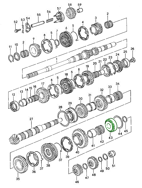Porsche 968 Four point bearing 01E311375 - 01E311375/1 | Design 911