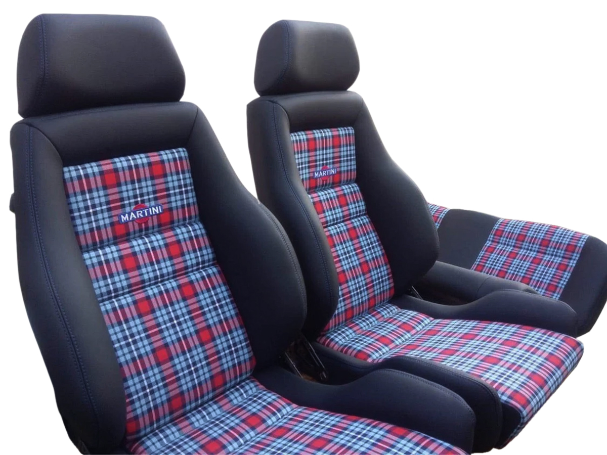 Solm (Retro Racing) wool tartan fabric, inspiration: Martini Racing ...