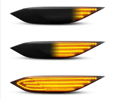 Side repeaters Sequential LED with clear lens. Porsche Cayenne 958 ...