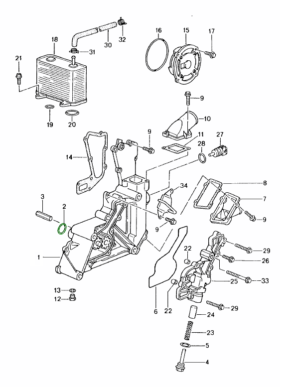Porsche 996 997 O-Ring for engine oil pump 99610710351 - 99610710351 ...