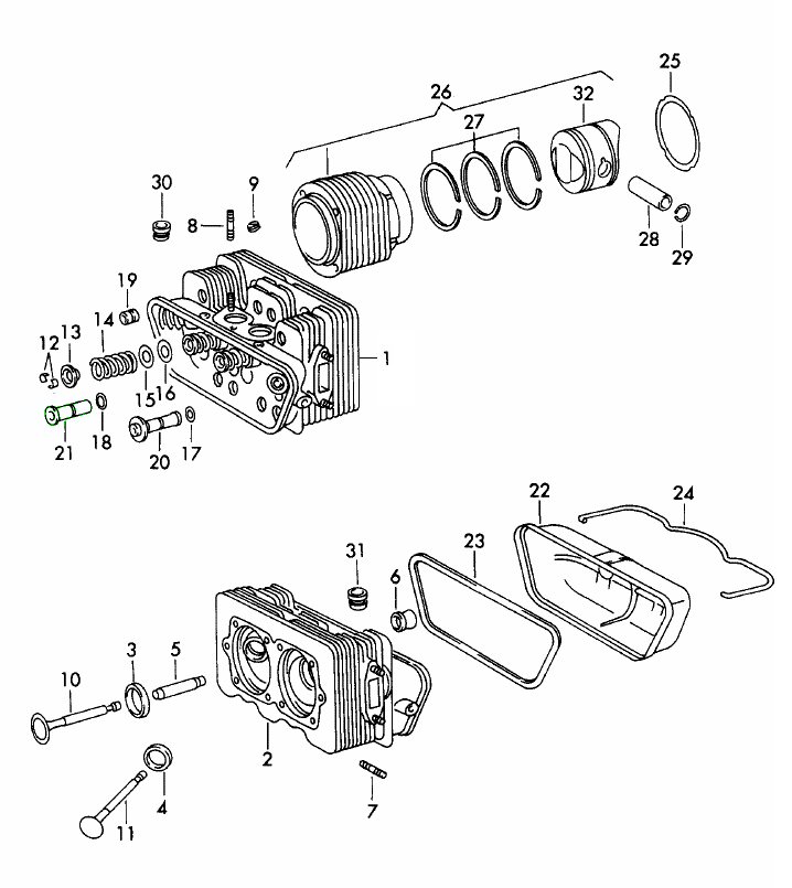 Cylinder Head / Camshaft Carrier | Design 911