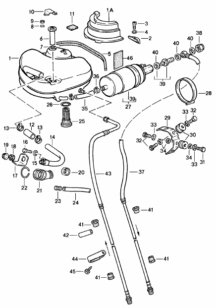 DANSK 1615600900 Porsche 91120190402 Fuel tank petrol tank 62Ltr for ...