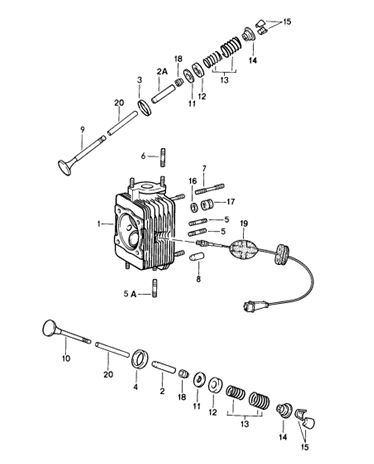 Valve spring seat inlet and exhaust. Porsche 911 / 964 / 914/6 ...