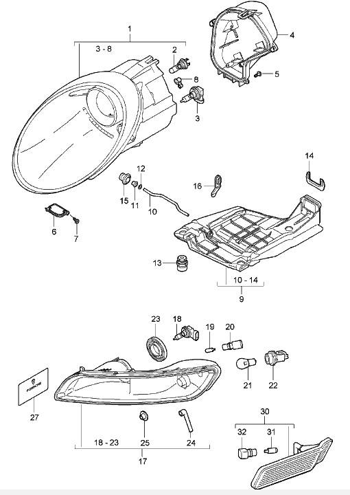 Buy Porsche Boxster 986/987/981 (1997-2016) Side Repeaters | Design 911