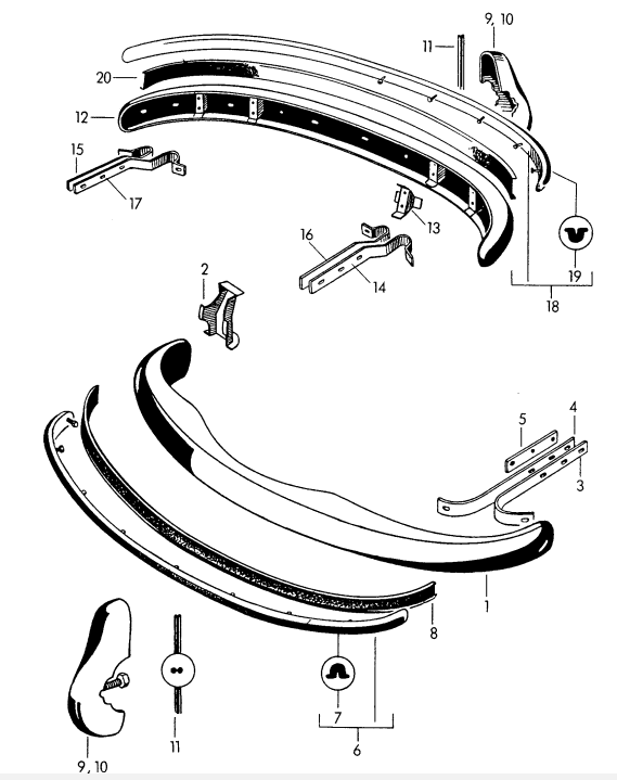 Front Bumper Moulding 64450504100 / CB.022.005 - 64450504100/1 | Design 911