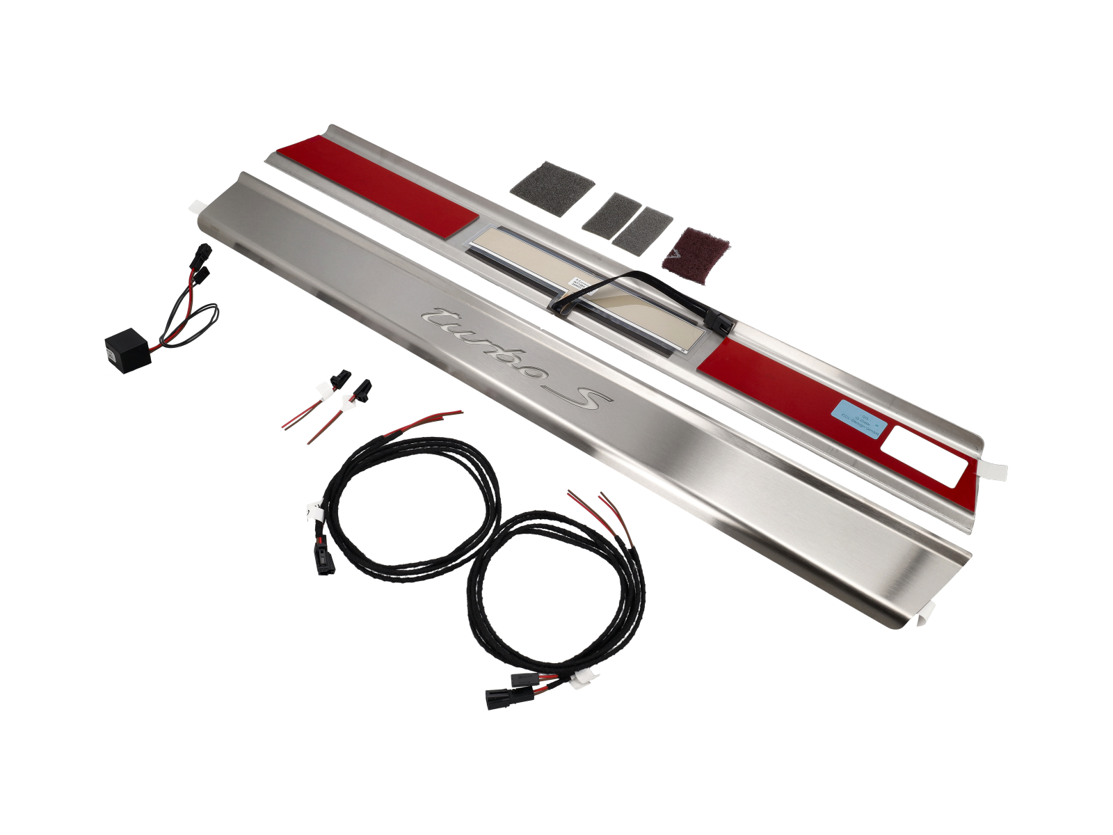 Side Sills Trims in Stainless Steel with Logo, Illuminated. Porsche 997 ...