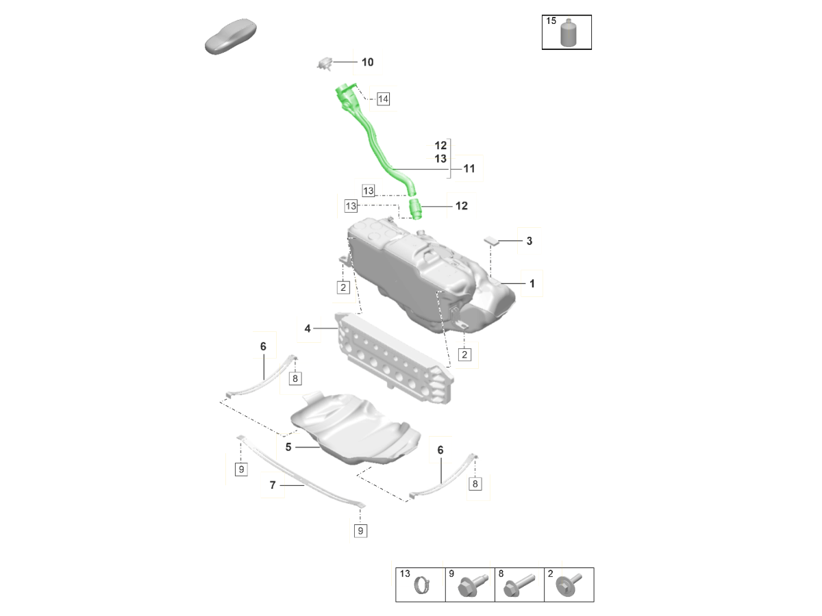 Porsche 992 Fuel filler neck 992201106C - 992201106C | Design 911