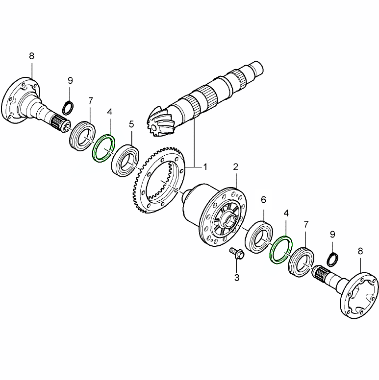 Adjusting ring for differential. Porsche 996 / 997 / 986 Boxster ...