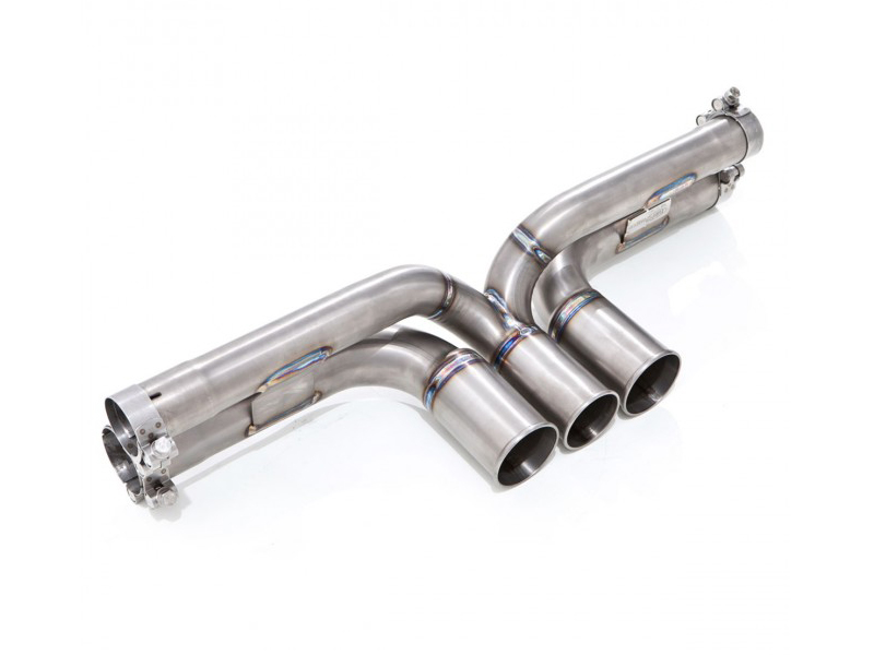Sports exhaust titanium rear straight pipe Porsche 997 GT3 and GT3 RS ...