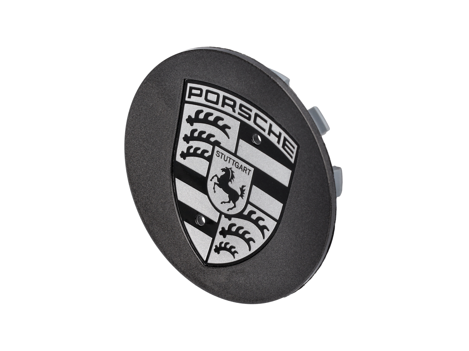Wheel Caps "Large Crest" Grey with Black crest for Porsche ...