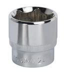 Sealey WallDrive® Socket 24mm 3/8"Sq Drive Fully Polished - SP3824 ...