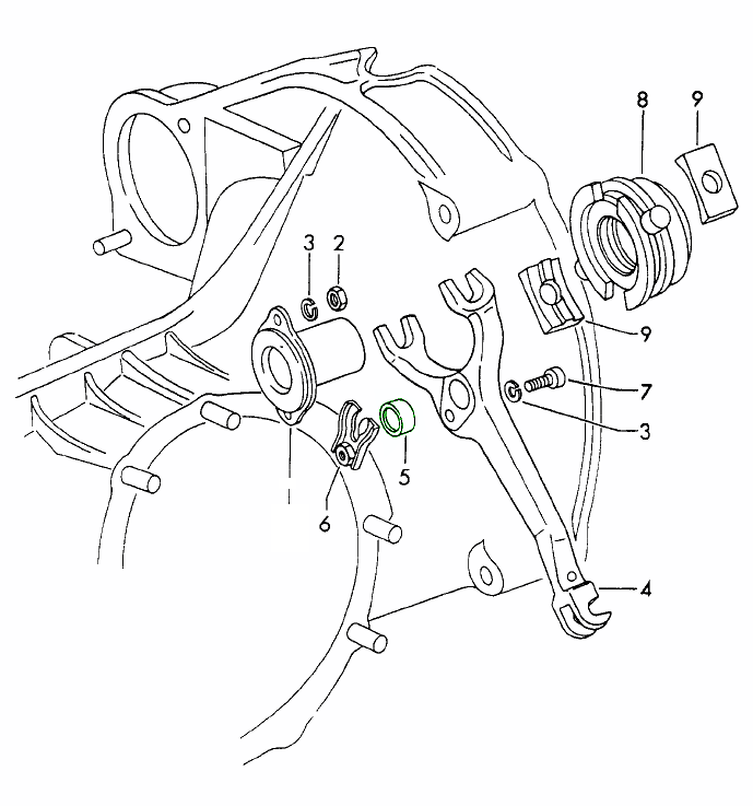 Porsche 911 914 912 Pivot bushing for clutch release fork 90111674101 ...