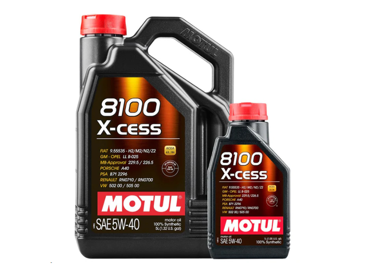 MOTUL 8100 X-CESS 5W-40 engine oil 6ltr - 102870X6L | Design 911