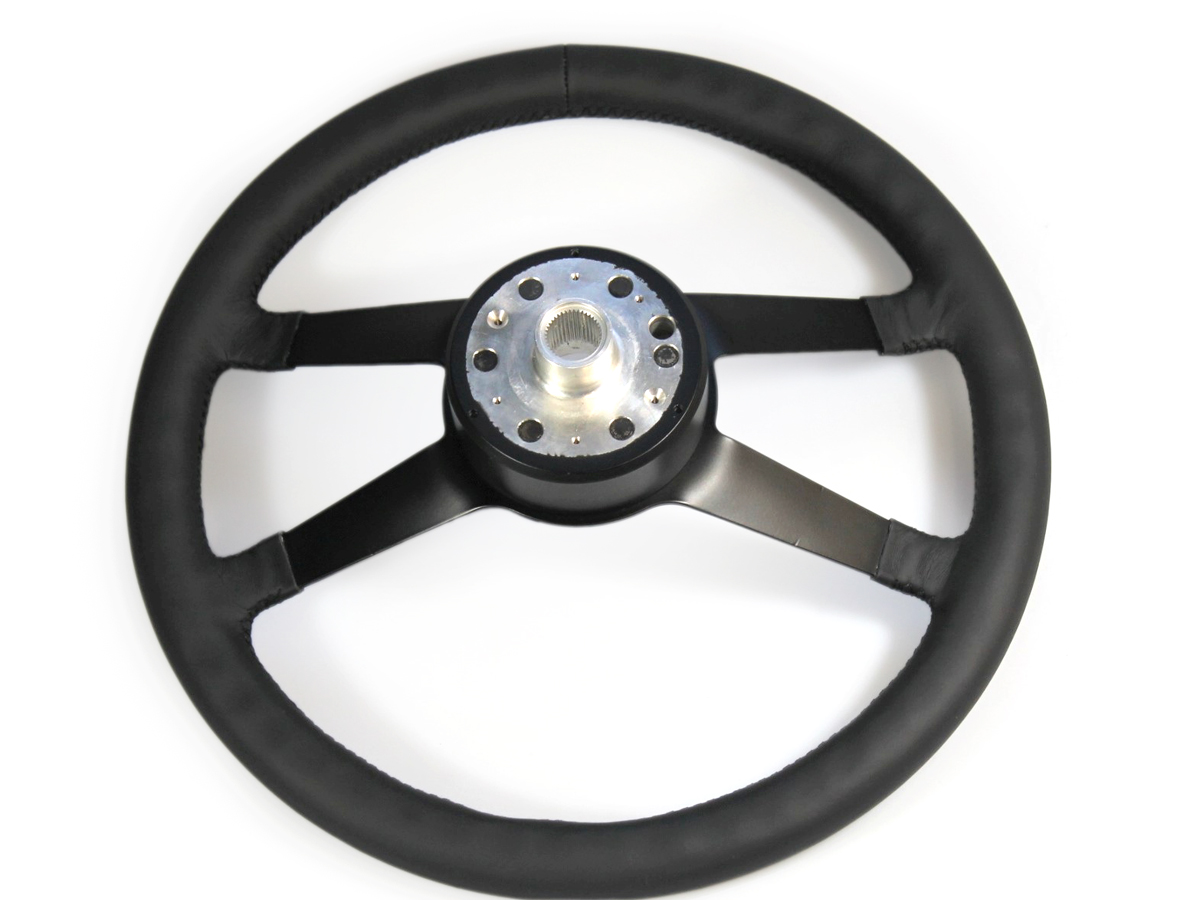 Extended hub padded leather steering wheel 380mm Carrera RS style ...