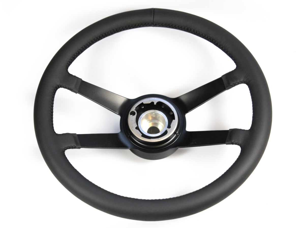 Extended hub padded leather steering wheel 380mm Carrera RS style ...