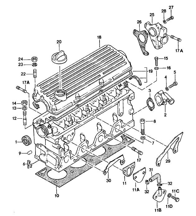 Porsche 924 Cylinder Head 047103353C - 047103353C | Design 911
