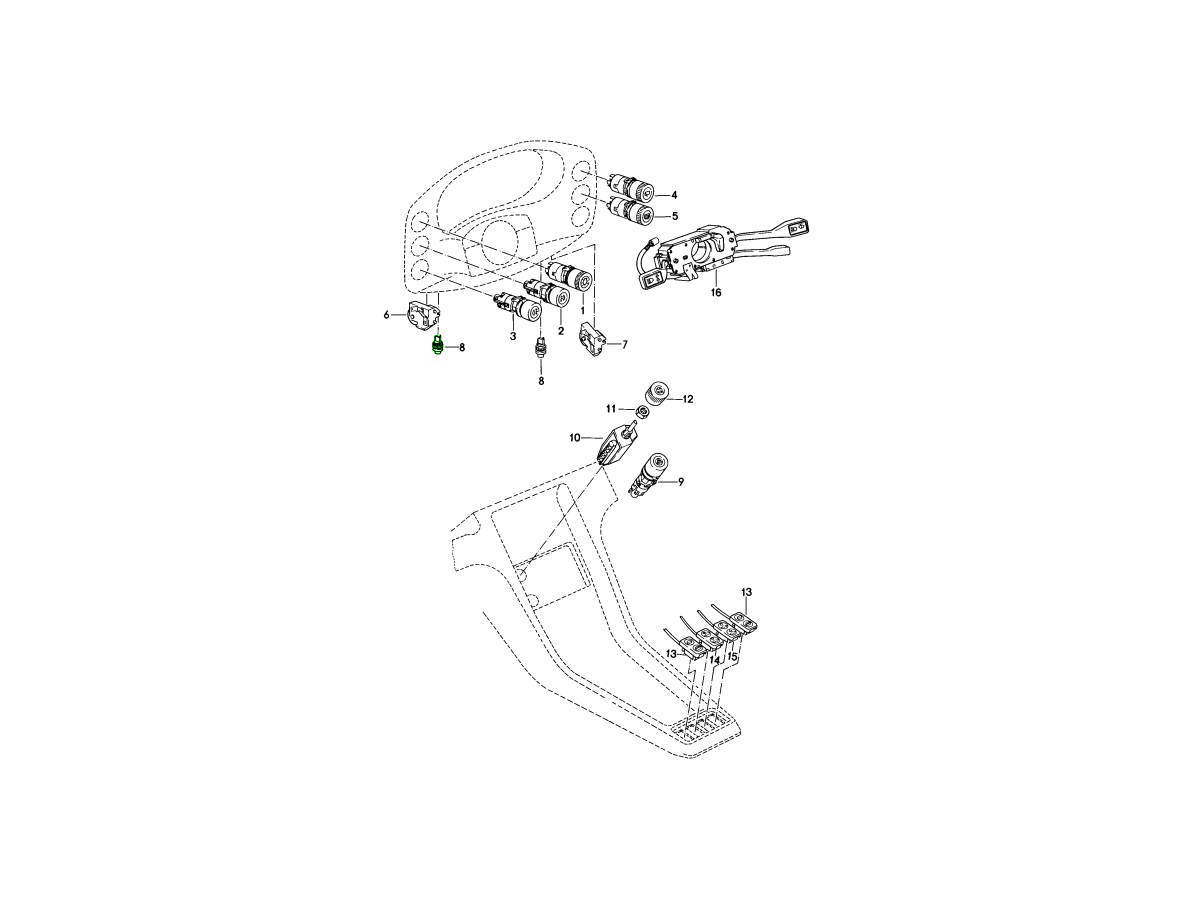 92861312400 Button - Trip Counter Reset - Underneath Instrument Cluster ...